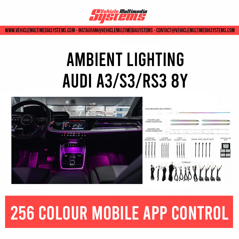 Audi A3/S3/RS3 | 8Y | OEM Style Ambient Lighting Kit– Vehicle ...