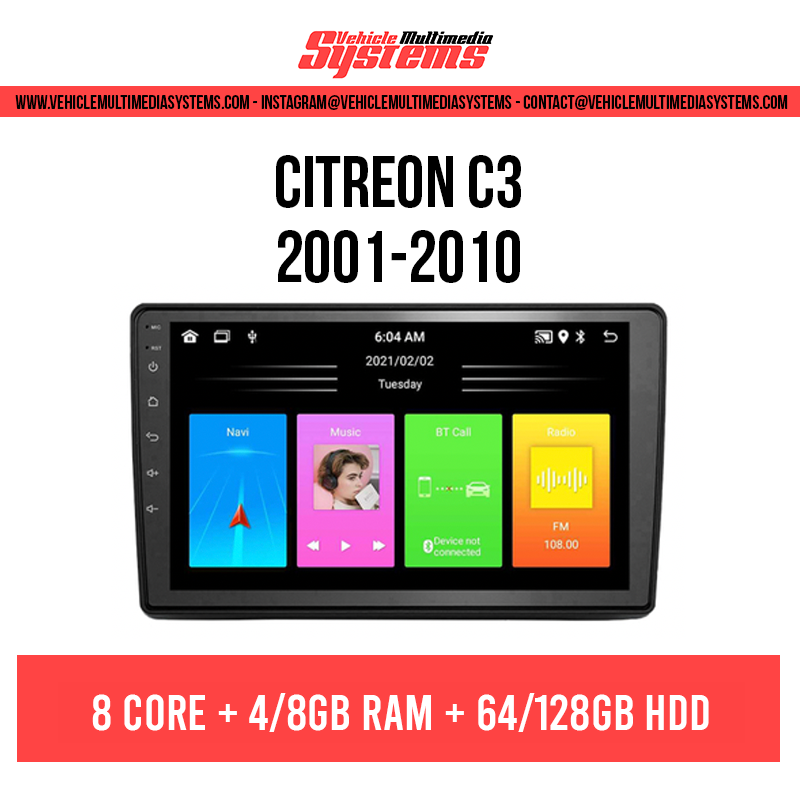 Citroen C3 | 2001-2010 | Android Screen– Vehicle Multimedia Systems