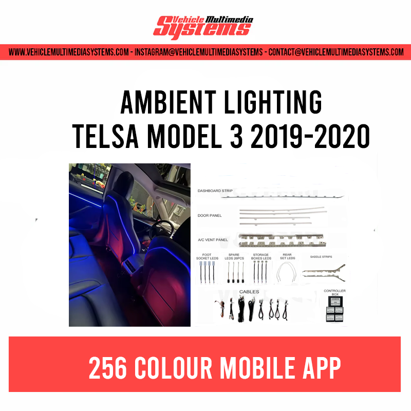 Tesla Model 3 | 2019-2020 | OEM Style Ambient Lighting Kit– Vehicle ...