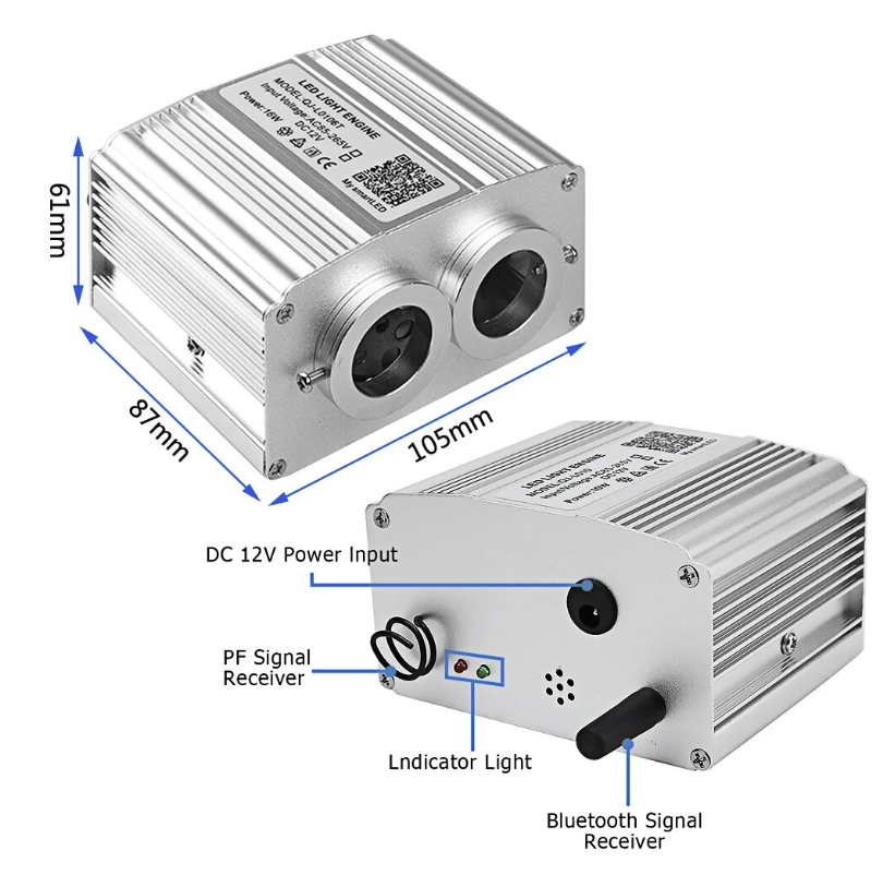 Starlight Kit | Fibre-Optic Star Ceiling with Bluetooth & Remote Contr ...