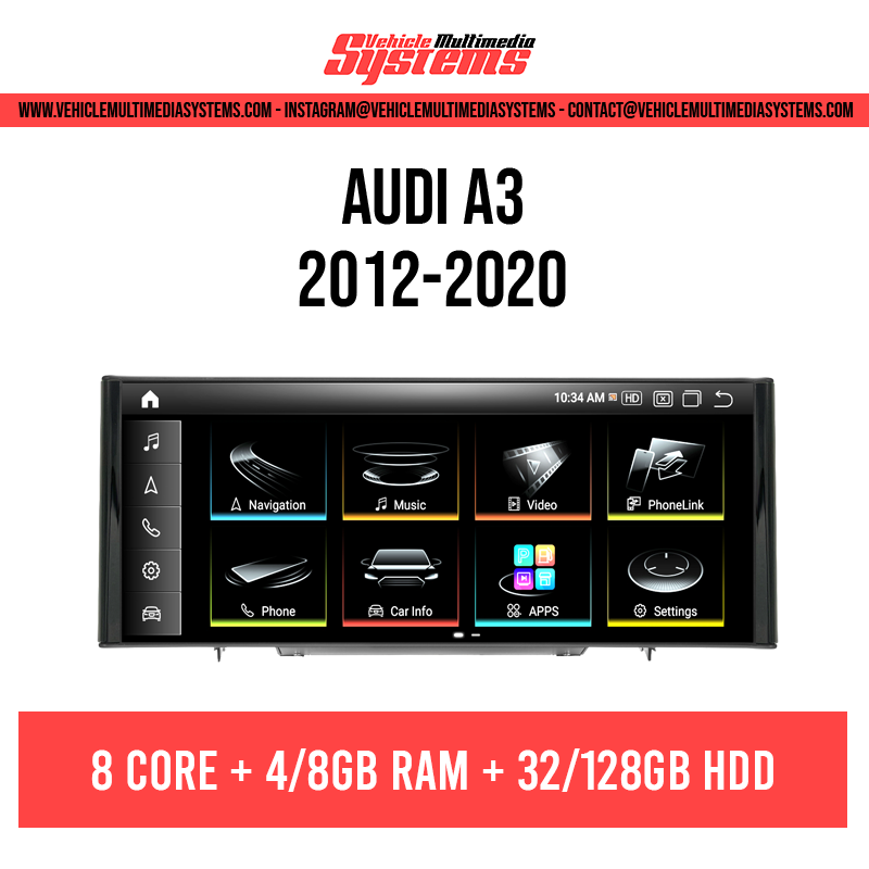 Audi A3 | 2012-2020 | Android Screen– Vehicle Multimedia Systems