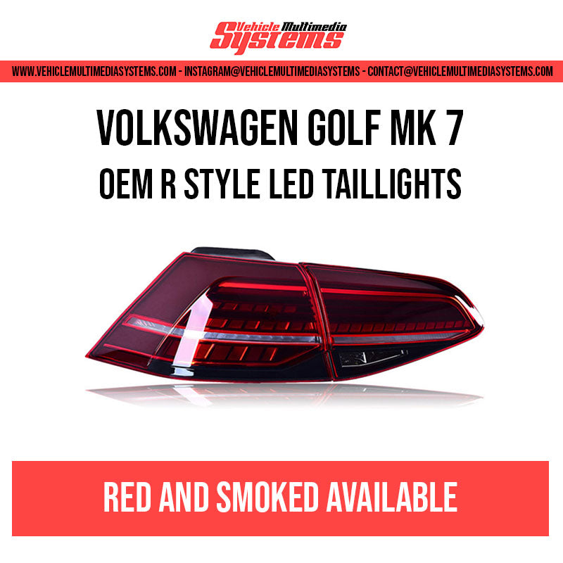 Volkswagen Golf | MK 7 MK 7.5 (2013-2020) | OEM R STYLE LED TAILLIGHTS ...
