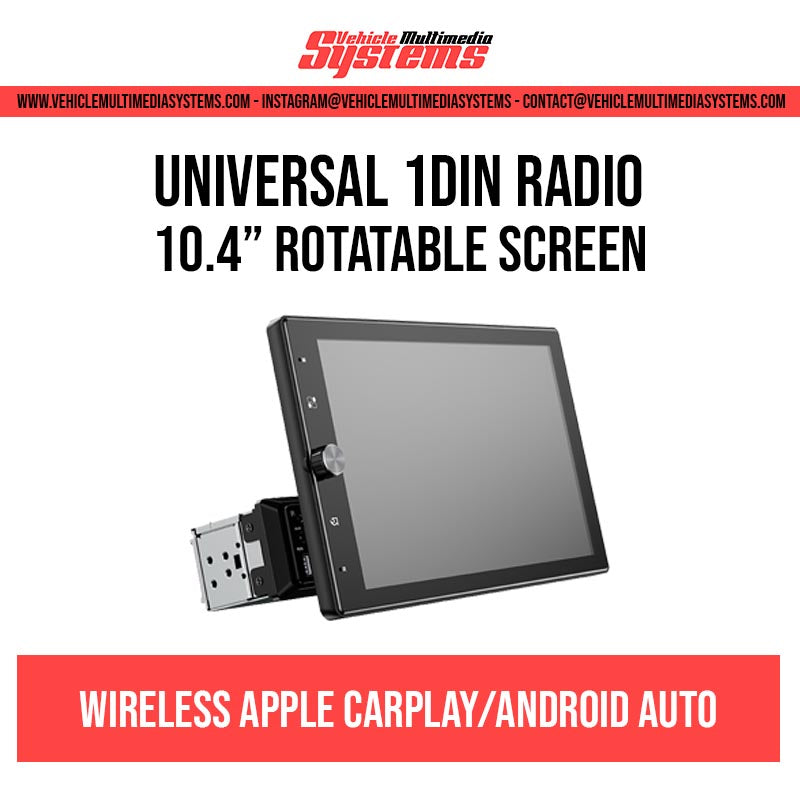 Universal 1 DIN Radio | 10.4" Rotatable Screen– Vehicle Multimedia Systems