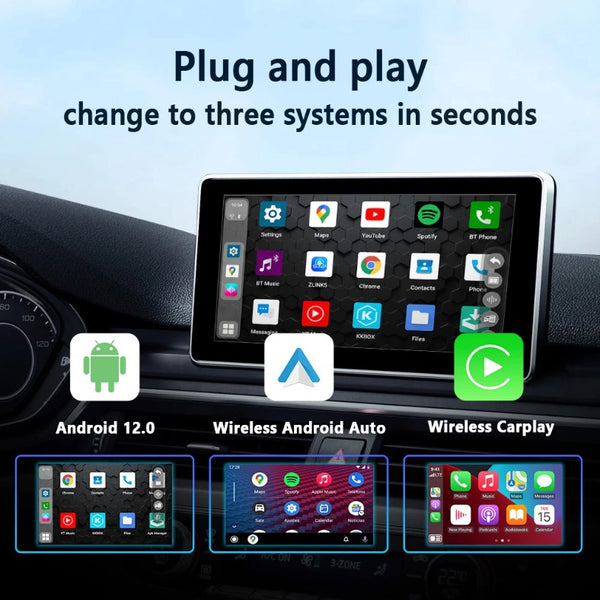 Android System AI Box | For Cars with OEM Wired Apple CarPlay/Android ...