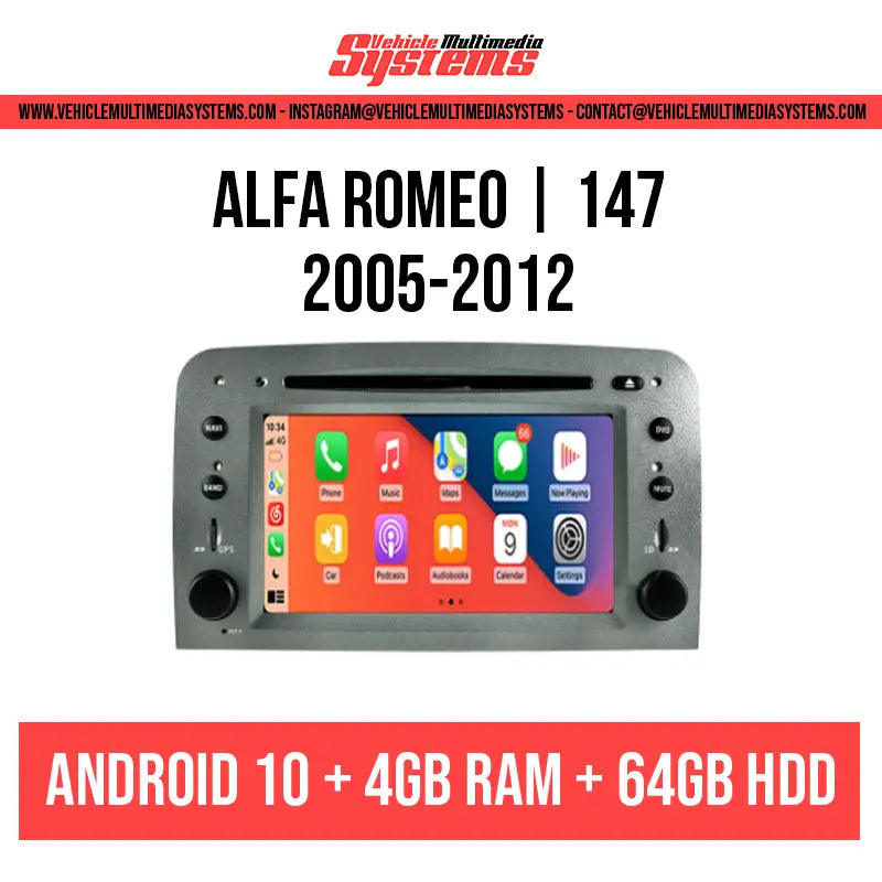Alfa Romeo 147 | 2005-2012 | Android Screen– Vehicle Multimedia Systems