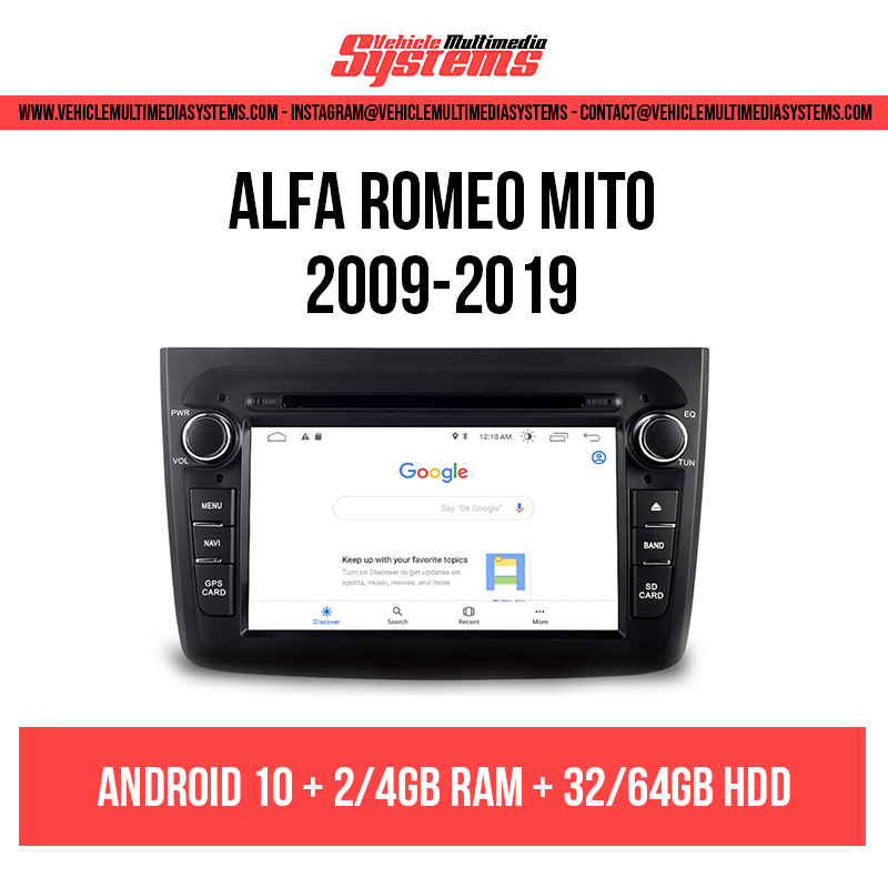 Alfa Romeo Mito | 2009-2019 | Android Screen– Vehicle Multimedia Systems