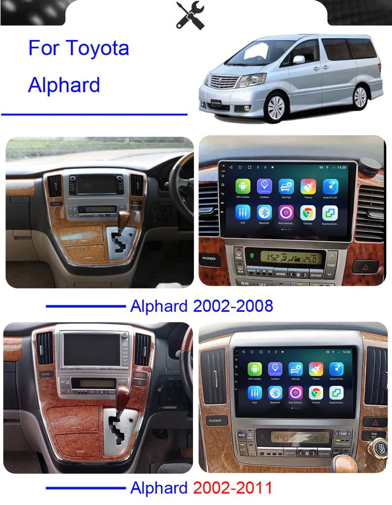 Toyota Alphard | 2002-2010 | Android Screen – Vehicle Multimedia Systems
