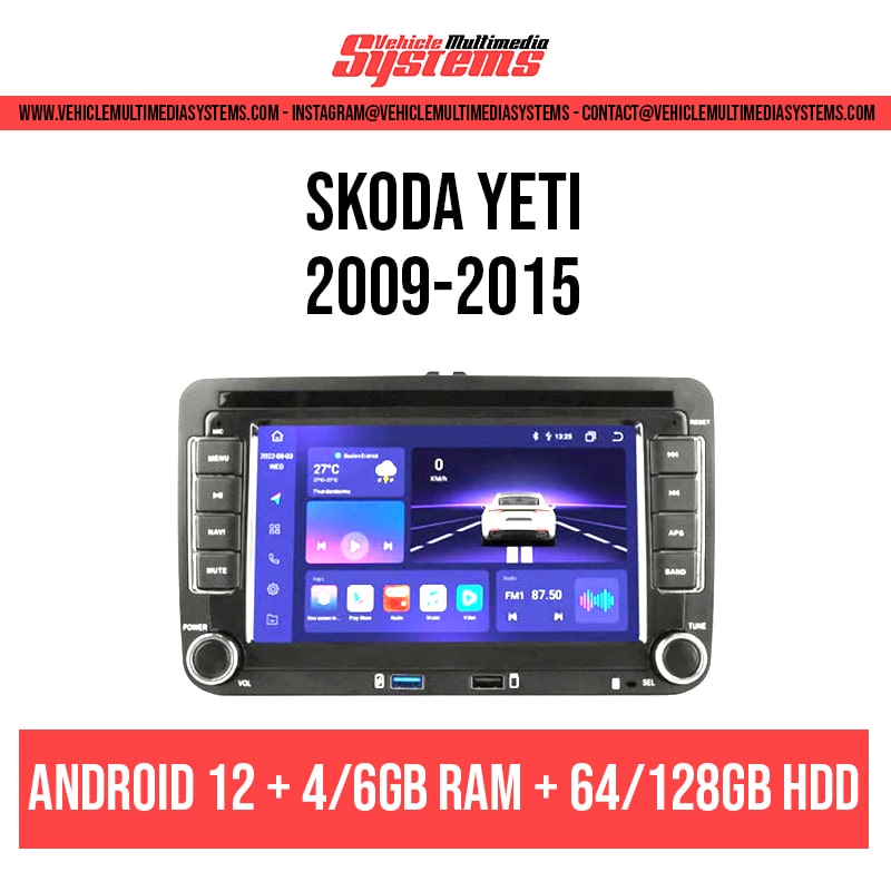 Skoda Yeti | 2009-2015 | Android Screen– Vehicle Multimedia Systems