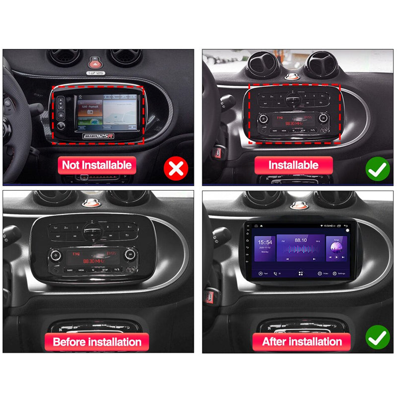 Smart Fortwo | 2014-2020 | Android Screen – Vehicle Multimedia Systems