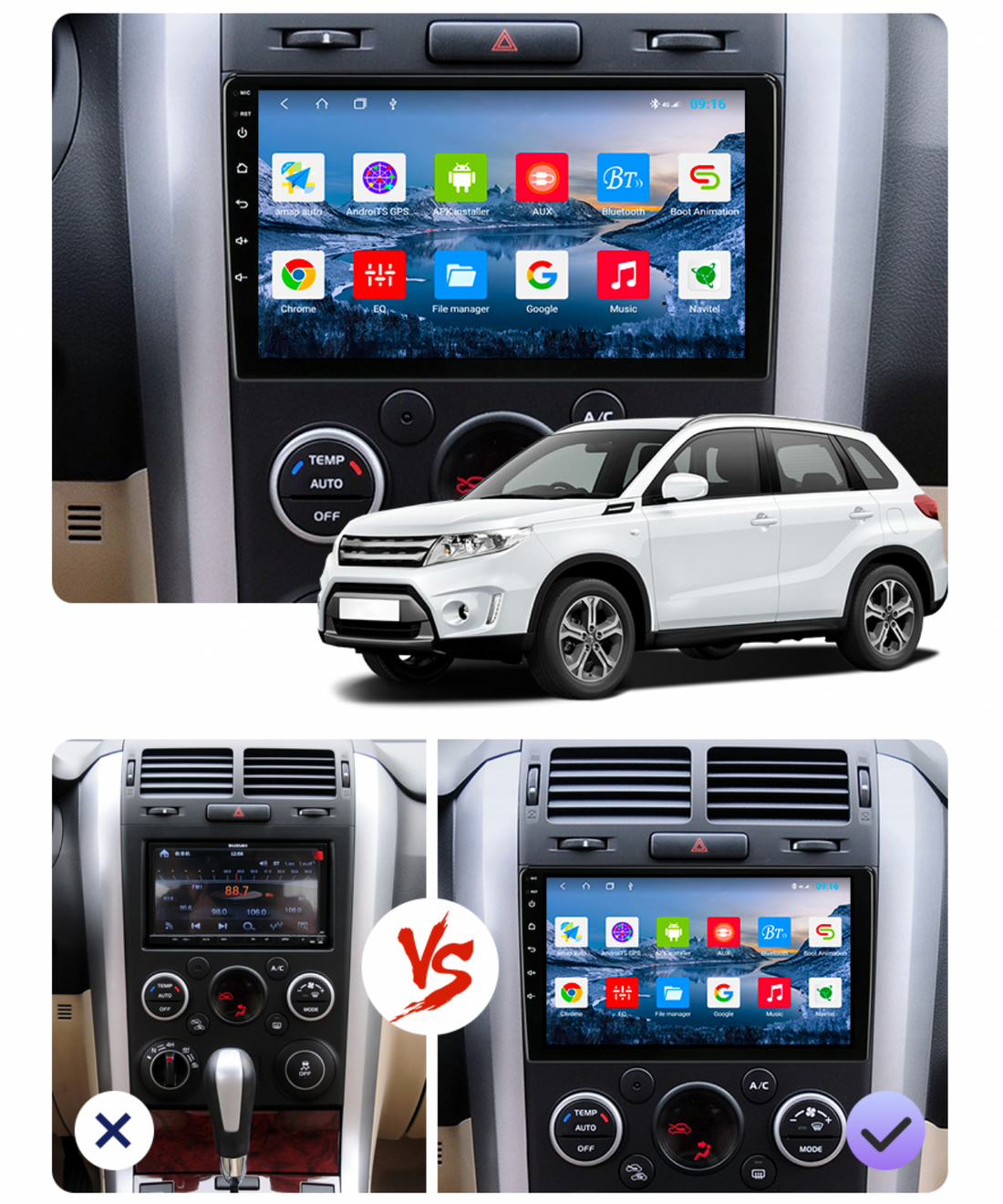 Suzuki Grand Vitara | 2005-2015 | Android Screen– Vehicle Multimedia ...