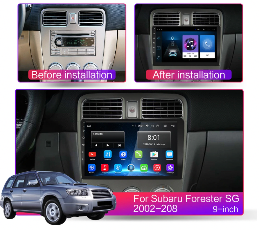 Subaru Forester | 2002-2008 | Android Screen– Vehicle Multimedia Systems
